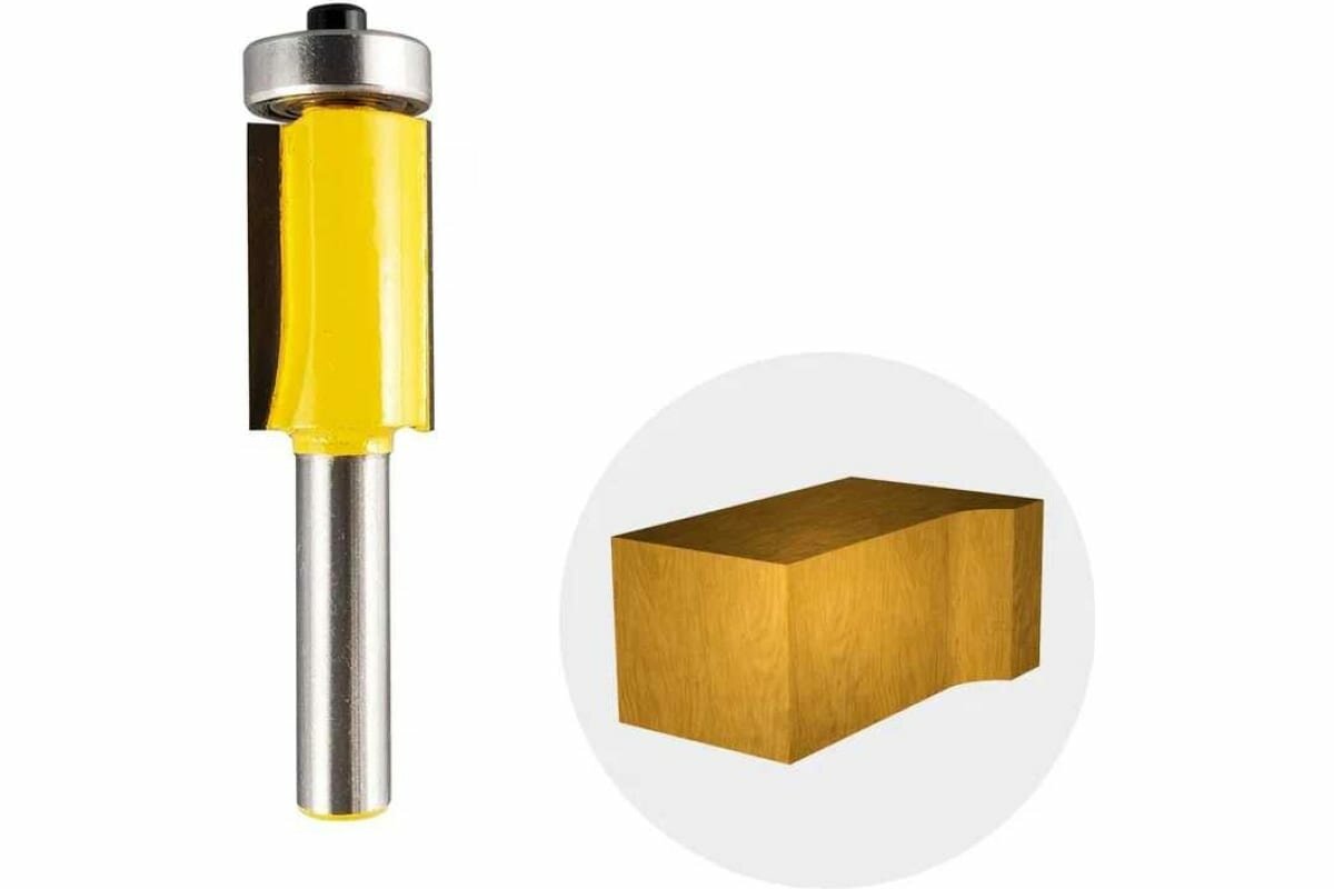 VIRA L553331 Фреза кромочная прямая обгонная 15.8×26 мм нижний подшипник хвостовик 8 мм