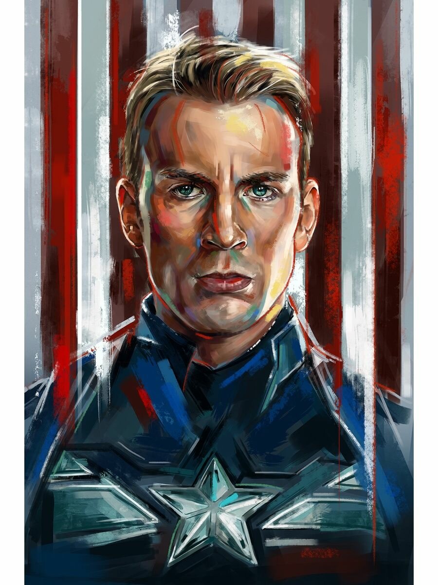 Постер "Bright heroes. Капитан Америка"
