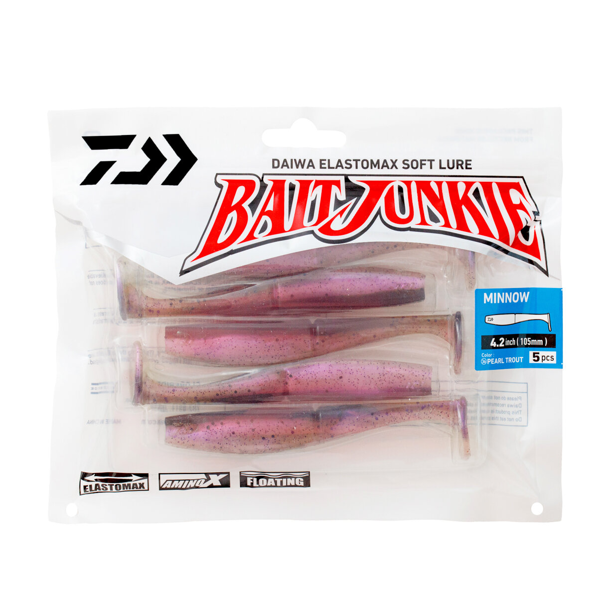 Силиконовая приманка Daiwa Bait Junkie 4.2 Minnow PEARL TROUT (уп. 5 шт)