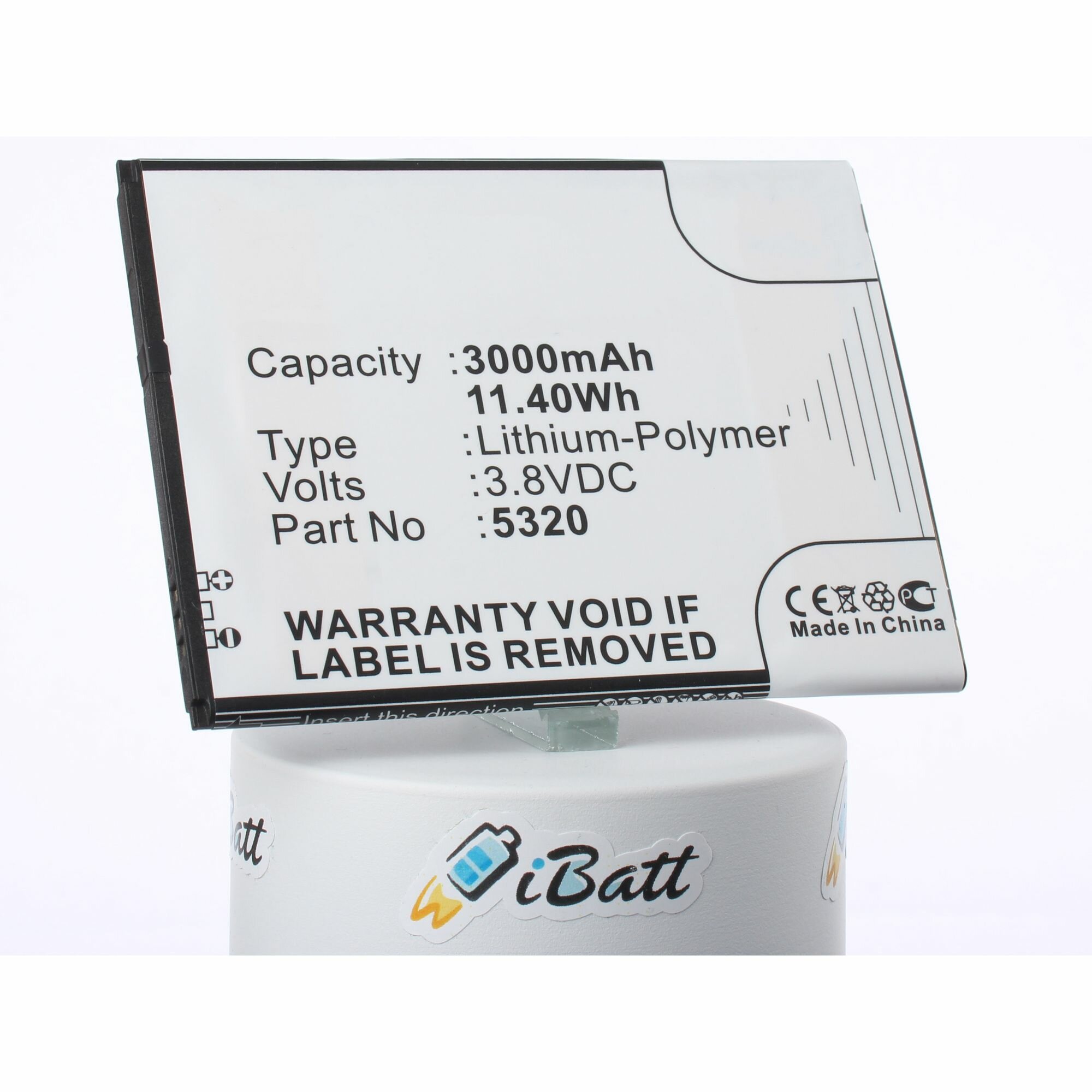 Аккумуляторная батарея iBatt 3000mAh для Casper 5320B, VIA V6, RIDGE FAB, RIDGE FAB 4G, VIA V6X,