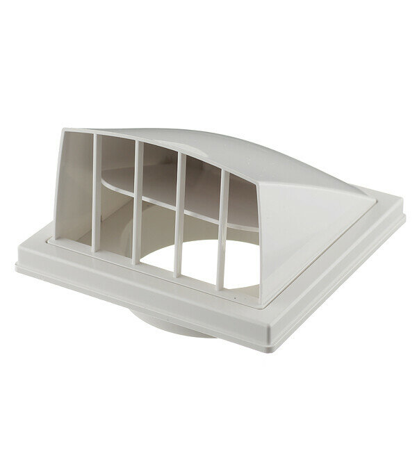 Выход вентиляционный настенный Era с обратным клапаном и с фланцем d100 мм пластиковый 150х150 мм Era 1515К10ФВ