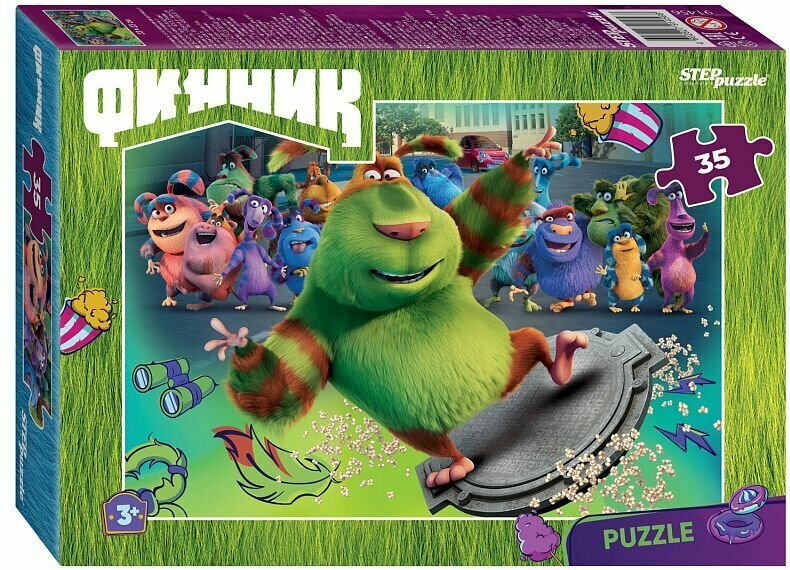 Детский пазл "Финник", игра-головоломка паззл для детей, Step Puzzle, 35 деталей мозаики
