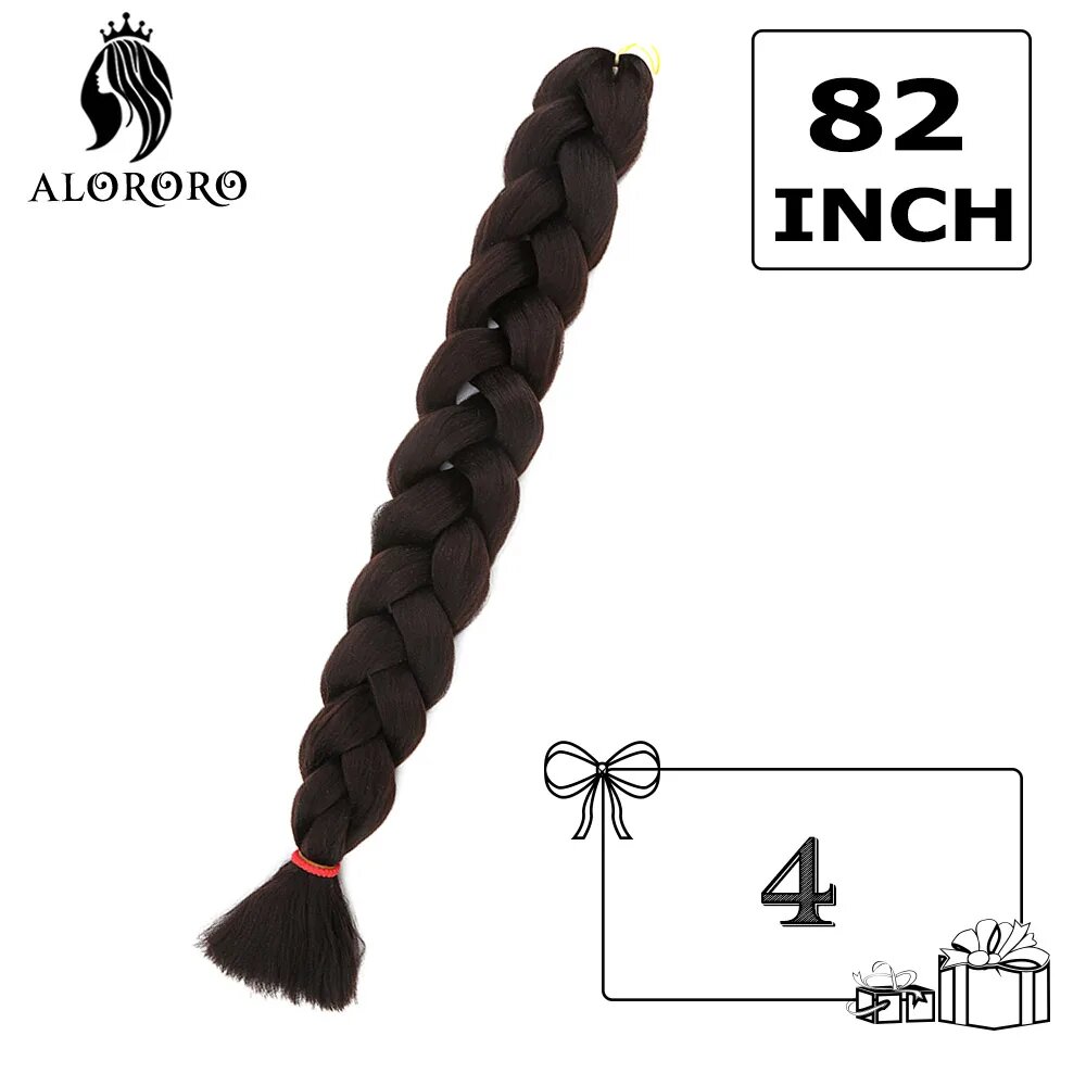 Alororo синтетические jumbo косички красные 82 дюйма 82inch-4