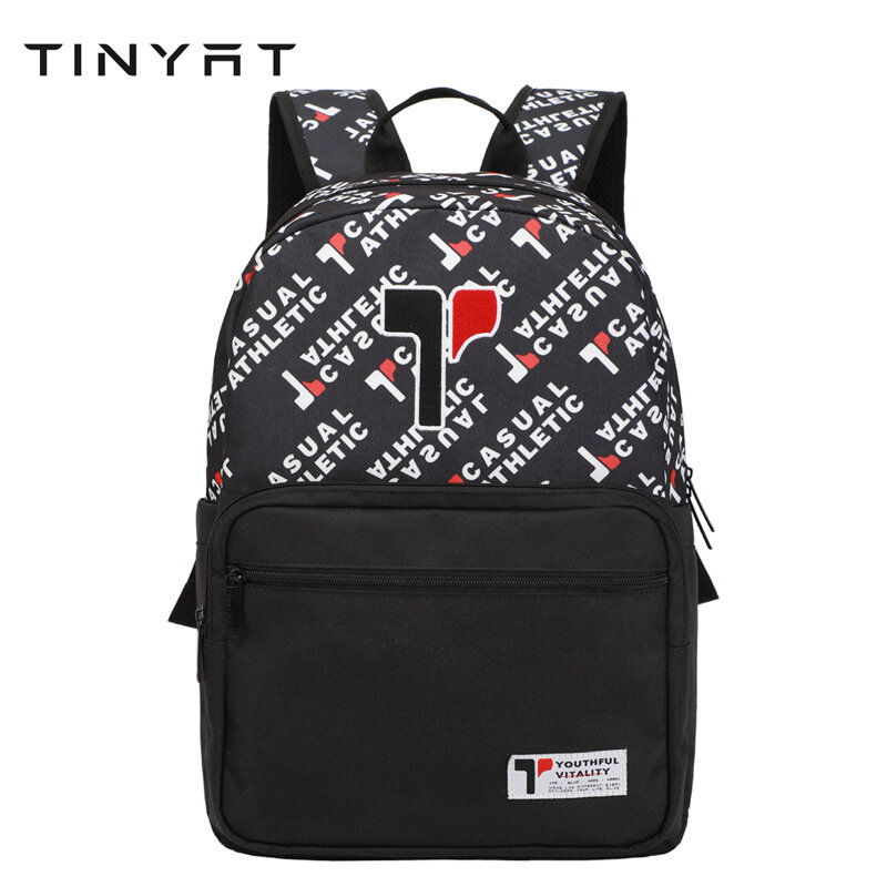 Рюкзак, черно-красный, для студентов, большой емкости