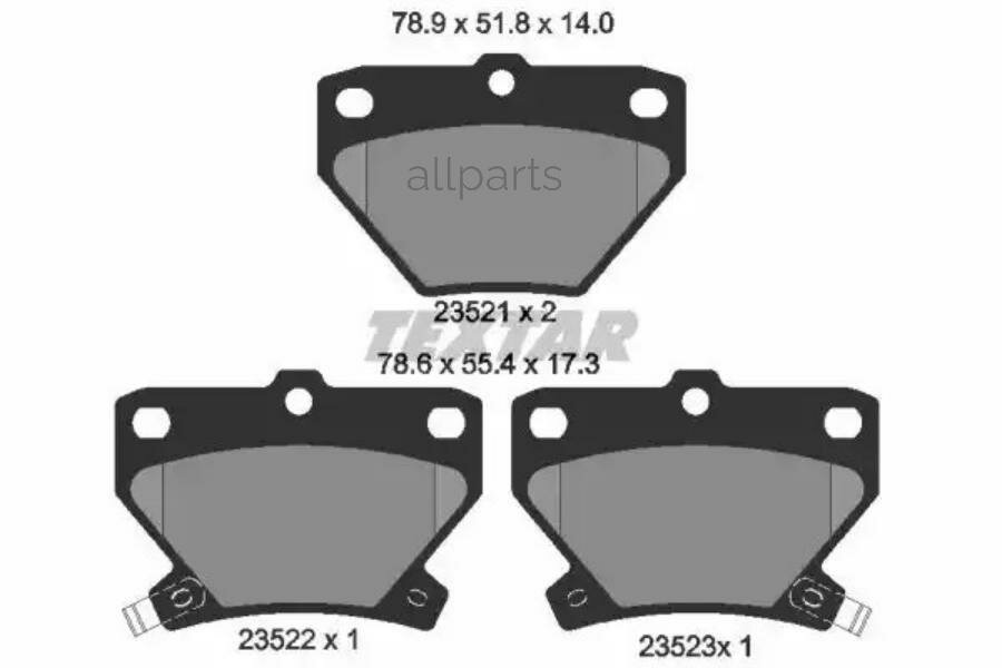TEXTAR 2352101 Колодки тормозные задние TEXTAR 2352101