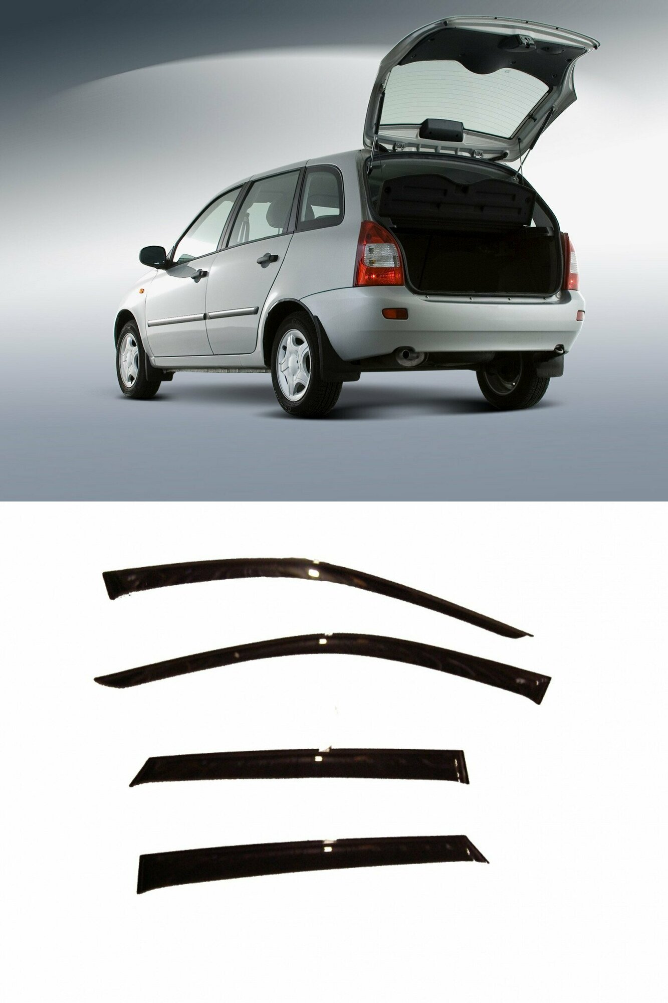 Дефлекторы боковых окон ВАЗ Granta Гранта лифтбек дефлекторы окон