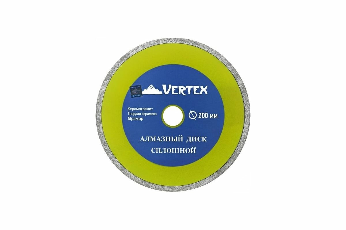Vertextools Диск алмазный 200мм сплошной для плиткореза 04-200-6