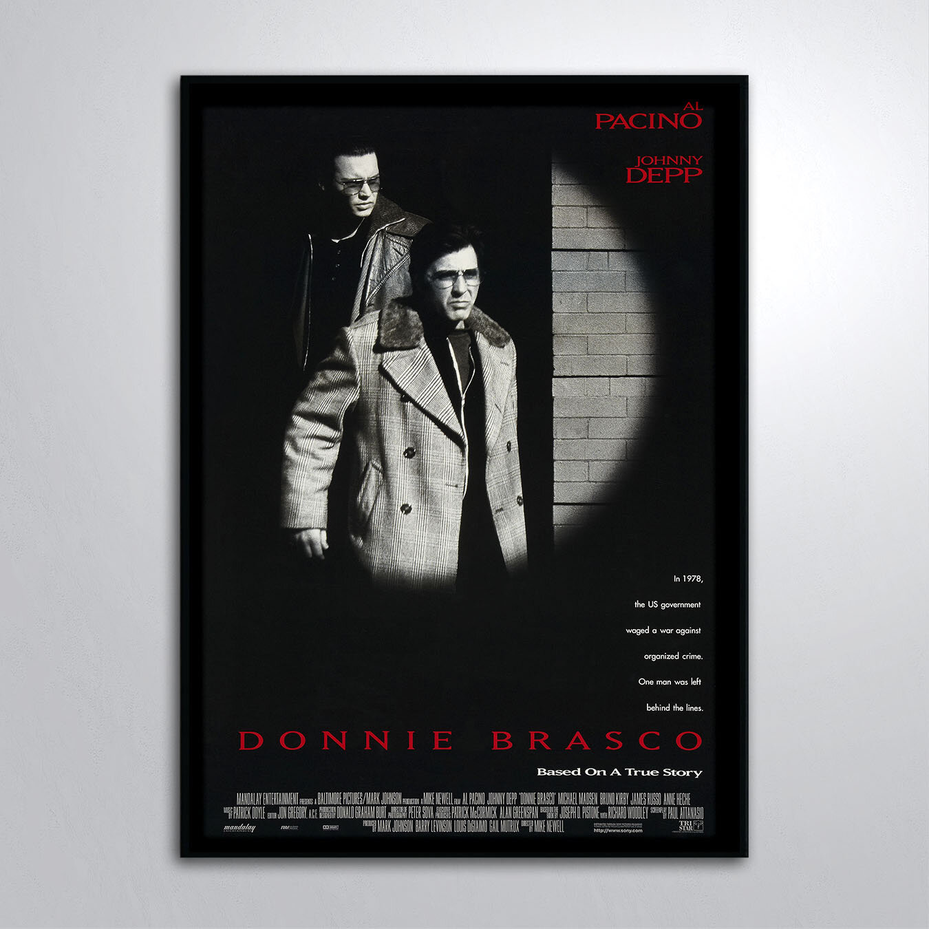 Постер в раме/Донни Браско Аль Пачино Джонни Депп Donnie Brasco