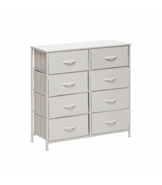 Комод Leset Линкс 8 ящ, Каркас Белый, ящики Белые
