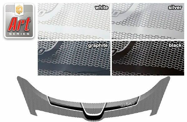 Дефлектор капота Toyota Wish 2003-2005 Серия "Art" черная САпластик
