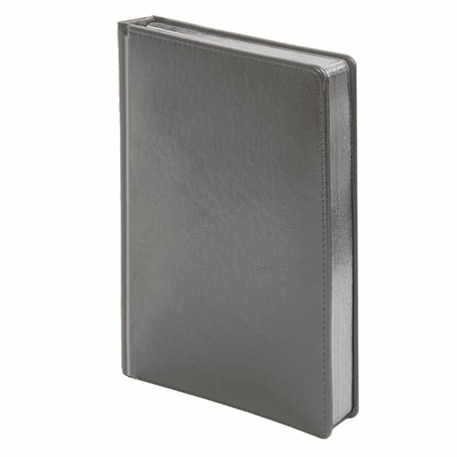 Ежедневник-планер учителя (планинг), записная книжка, блокнот недатированный Joy, А5, темно-серый, белый блок, серебряный обрез