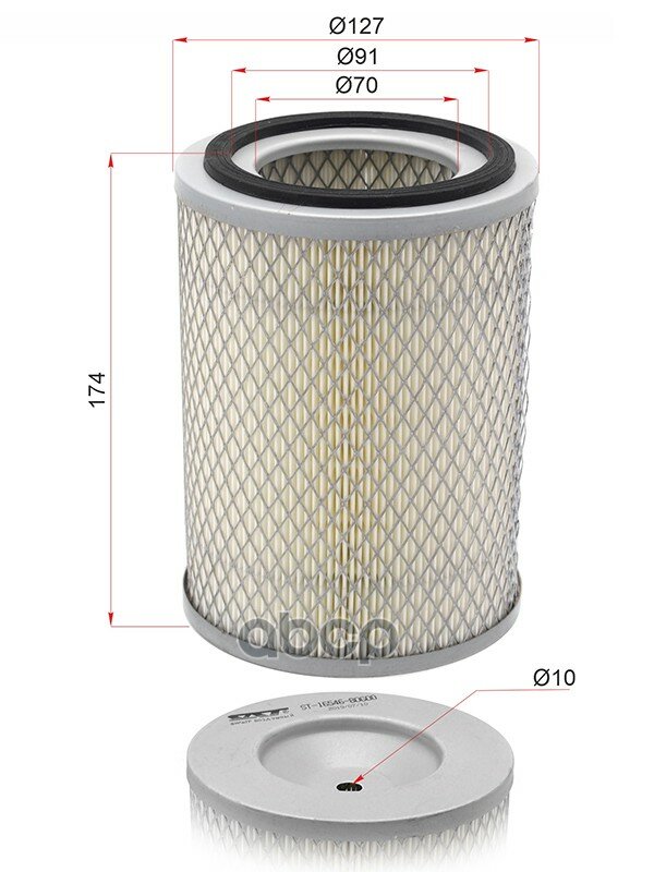 Фильтр воздушный Nissan Terrano 86-02 / Ford Maverick 93-00 Sat арт. ST-16546-80G00