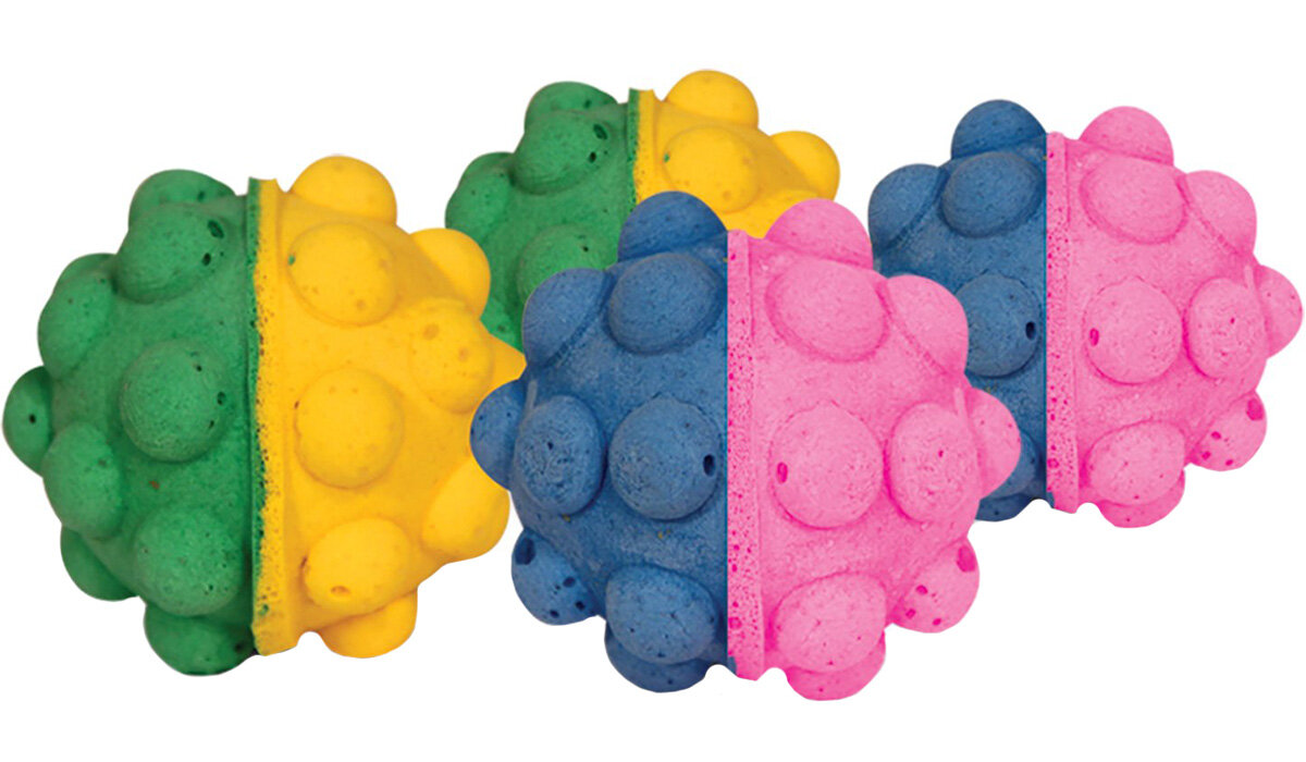 Игрушка для кошек Triol Мяч мина 4,5 см уп. 4 шт (1 уп)