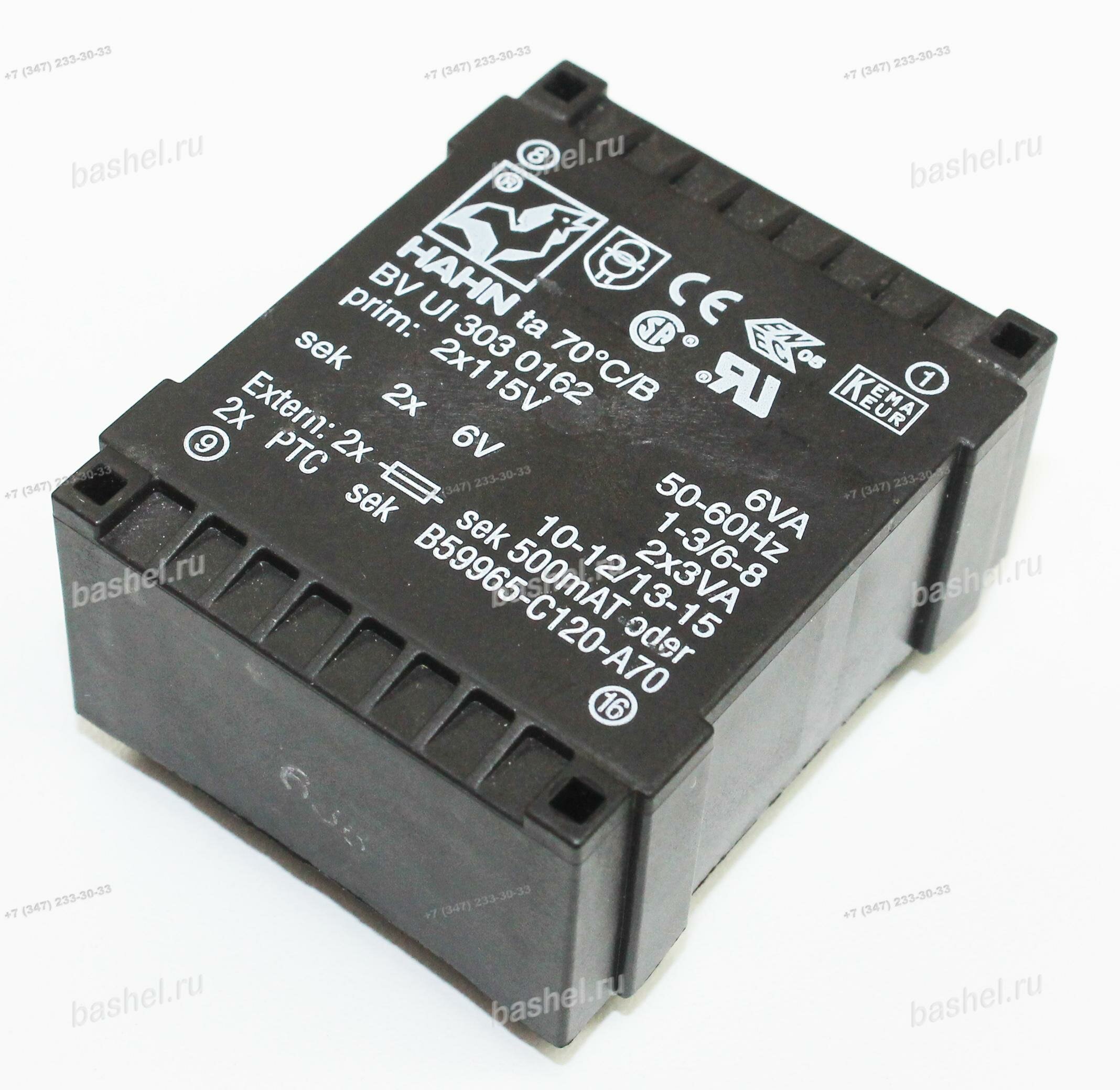 Трансформатор силовой BVUI 303 0162 (6VA 2*115V 2x6V 2x500mA)
