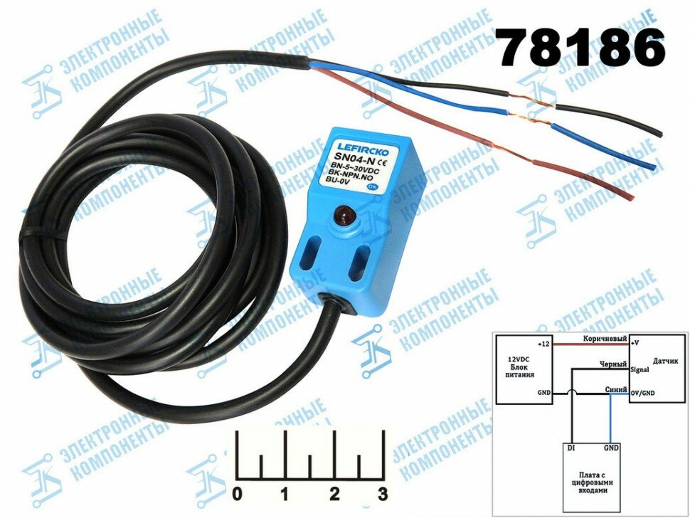 Индуктивный выключатель SN04-N 5.30V NPN NO (4мм)