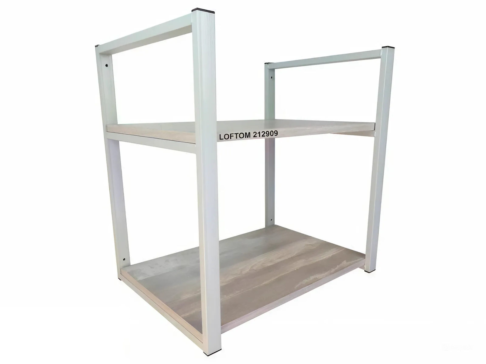 Полка для техники GARROSS "SIBERIA 212909", две полки 35х54 см, высота 37 см, каркас чёрный, цвет полок лофт