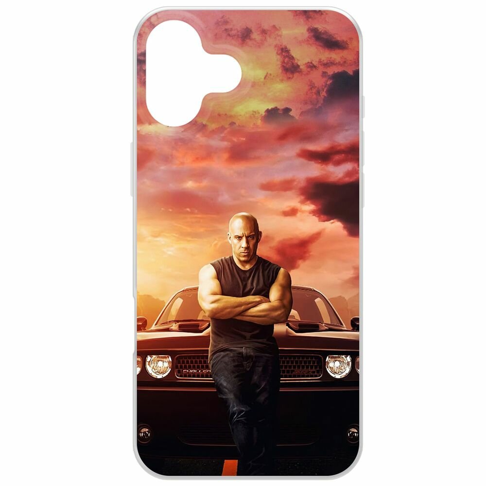 Чехол-накладка Krutoff Clear Case Форсаж. Доминик Торетто для iPhone 16 Plus