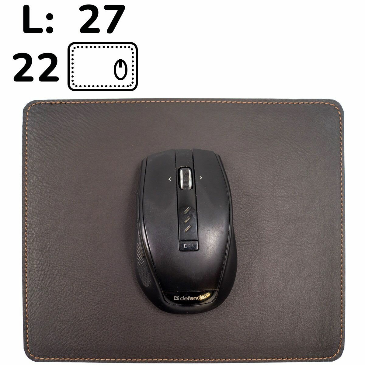 Коврик для мышки 22 х 27 см из натуральной кожи Audmorr J, NewPad L Choc