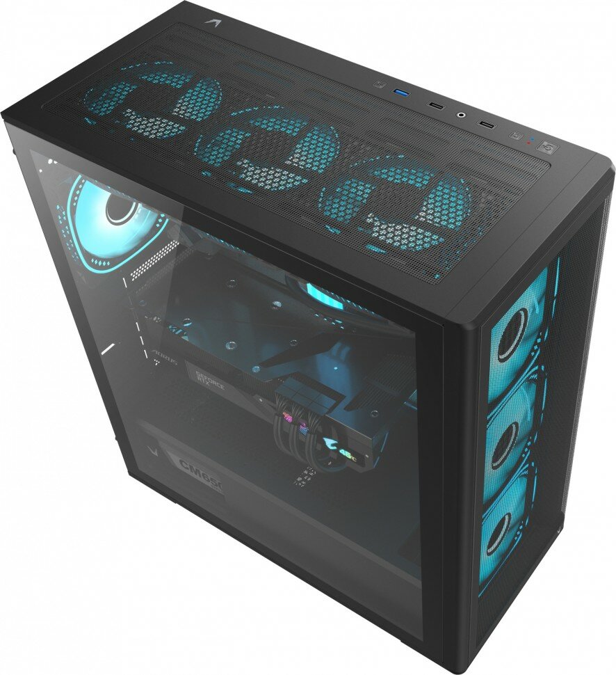 Корпус Formula Air Power G5 Plus черный без БП ATX 2xUSB2.0 audio bott PSU — фото 1