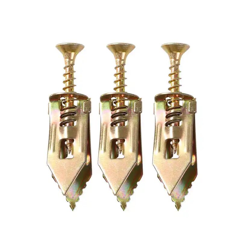 100 комплектов анкеров для гипсокартона с винтами, домашний самосверлящий молоток, набор анкеров для гипсокартона для отверстий для гипсокартона, гвоздей, ручной плед