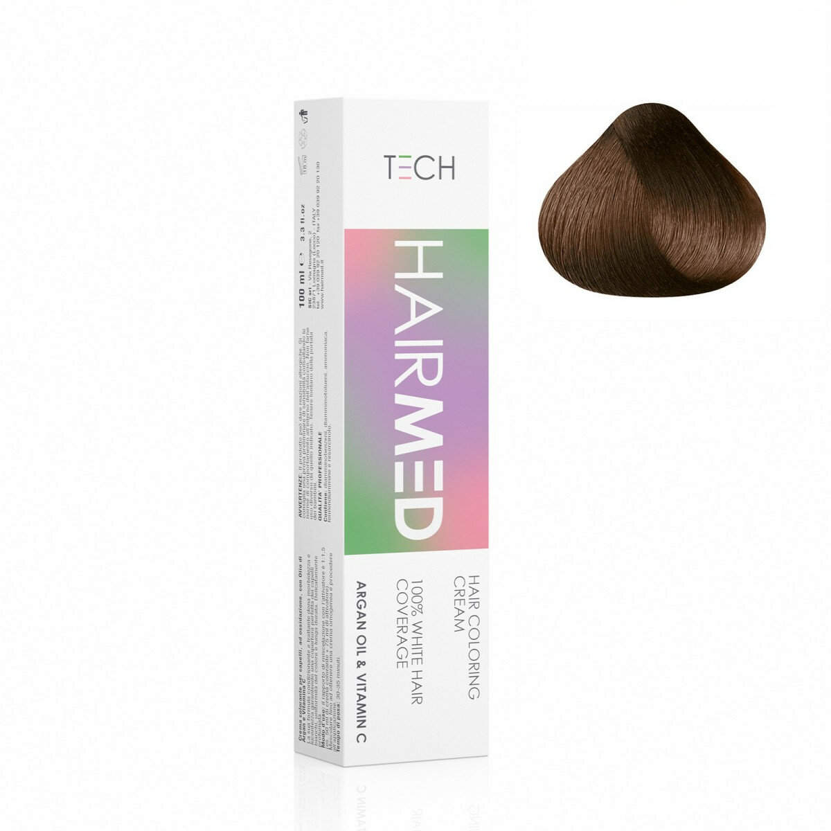 Крем - краска для волос профессиональная Hairmed 5W Светлый каштановый Теплый