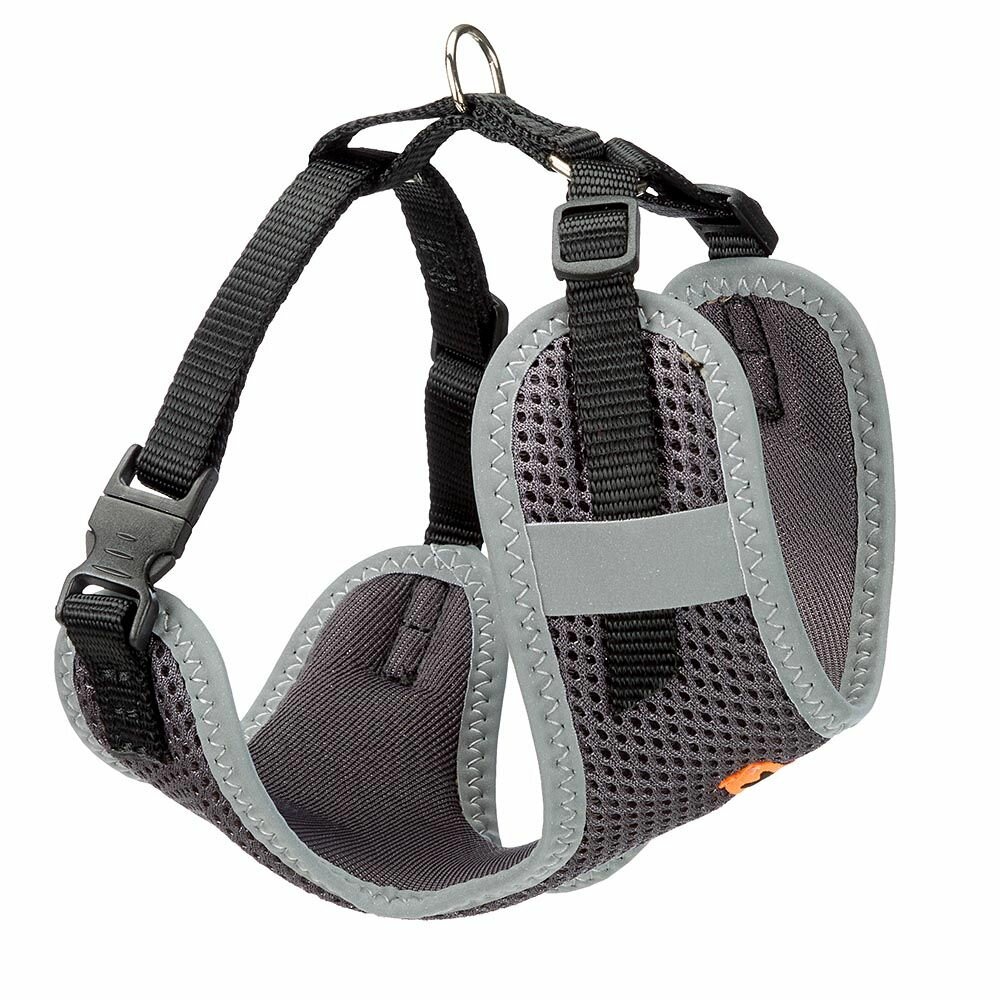 Шлейка для собак Ferplast NIKITA XS дышащая, светоотражающая, чёрная