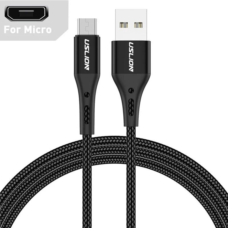 Кабель USB Type-C 3A для Samsung S10 S20 Xiaomi mi 11 микро USB кабель 3A нейлоновый кабель USB Type-C для быстрой зарядки для Samsung Xiaomi HTC зарядное устройство USB кабель для передачи данных мобильный телефон каб 1M, Black For Micro