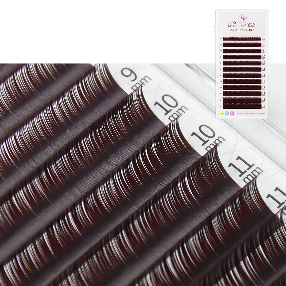GLAMLASH Ресницы для наращивания C изгиб, Morandi Cinnamon
