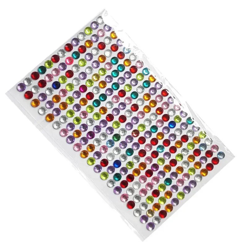 Акриловые самоклеящиеся стразы для декорирования