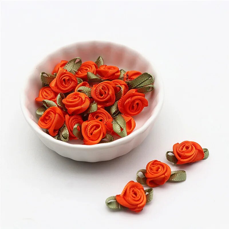 Ленты в виде роз 50-100 шт Оранжевый, orange, 100pcs