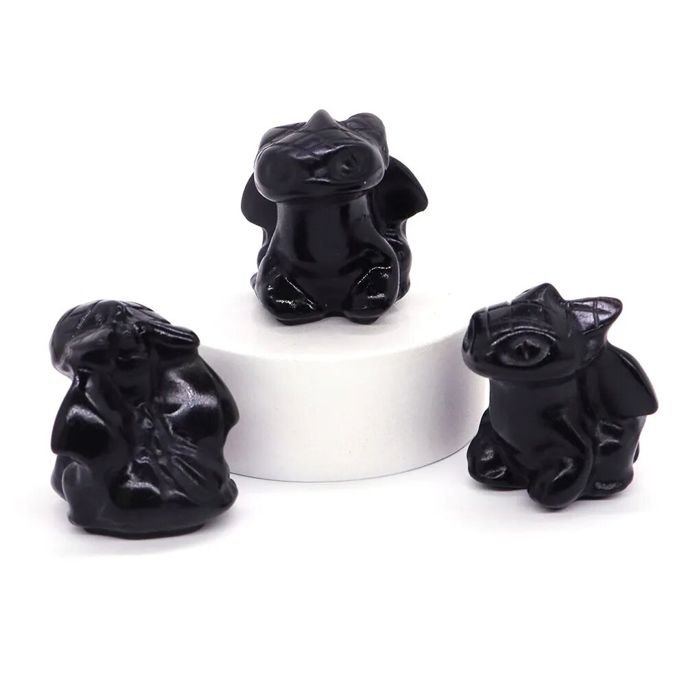 Мини фигурка Беззубика из черного оникса, 1PC