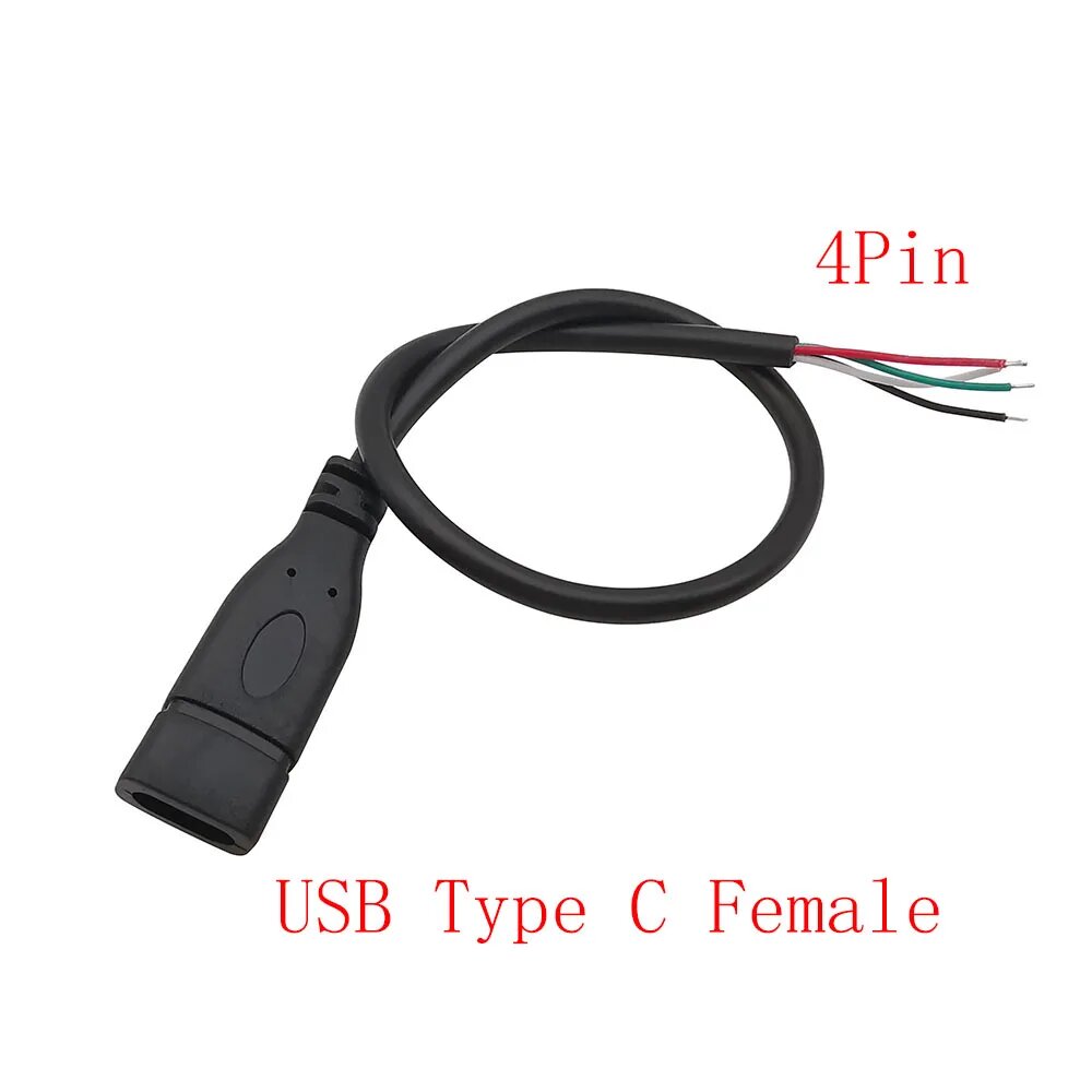 USB Type-C Female кабель 4pin, 0.3M