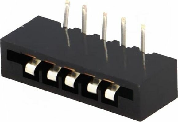Разъем CONNFLY DS1020-05RT1D FFC (FPC) угловой 90 град. PIN 5 NON-ZIF THT луженые 20мОм 1 шт