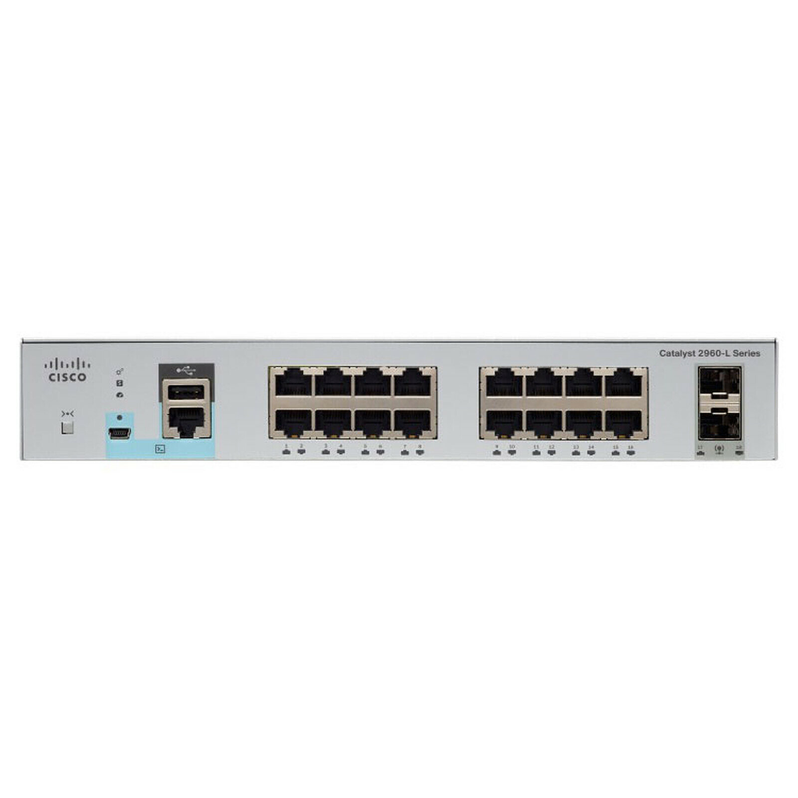 Коммутатор Cisco WS-C2960L-16PS-LL PoE+ 16х10/100/1000BaseT 2х1000BaseX SFP