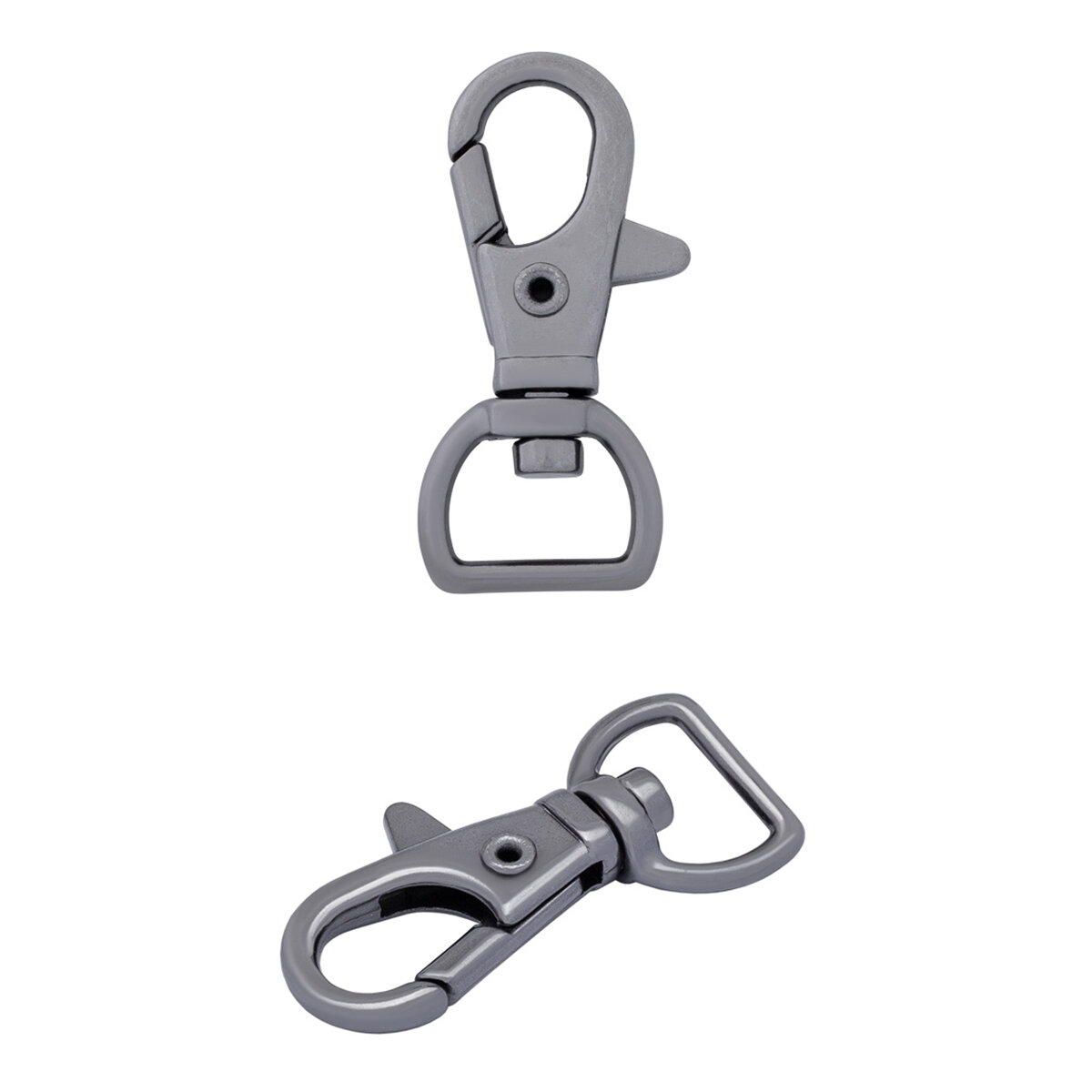 Карабин для сумки поворотный с полукольцом, 13 мм (18*40 мм), металл, BIG, 6822 (черный никель), 10 шт