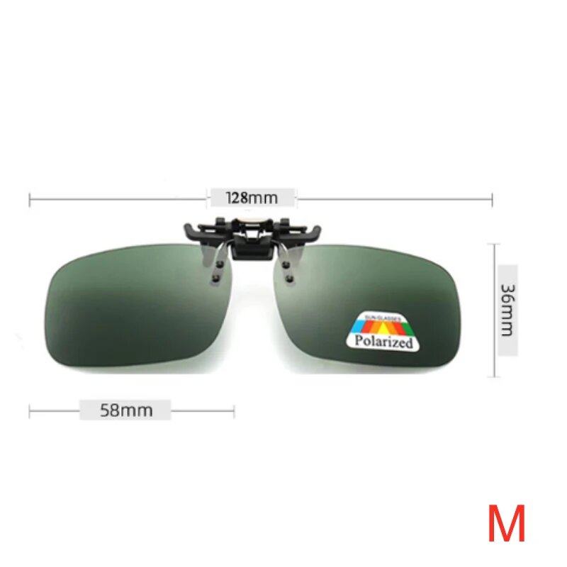 Поляризационные очки на клипсе Green M, 128x36x58 мм
