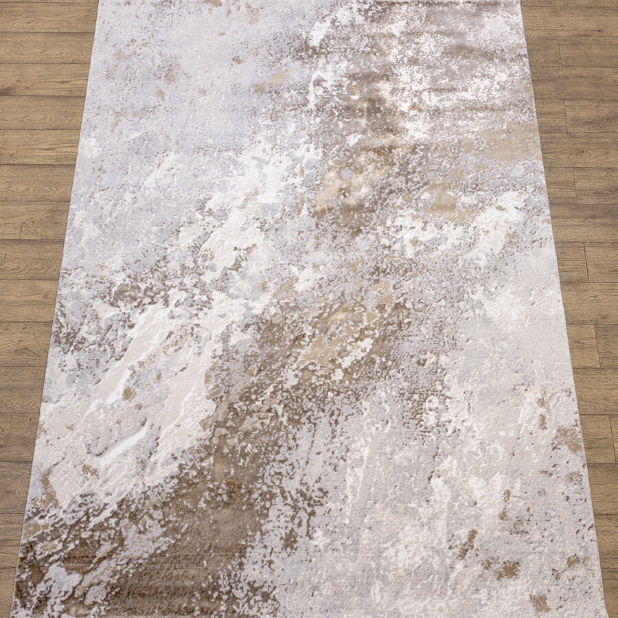 Ковер, Прямой, Бежевый, Серый, Коричневый, Золотисто-жёлтый, Современный, Абстрактный, на пол, в гостиную, спальню, в ассортименте (80 см. на 150 см.)