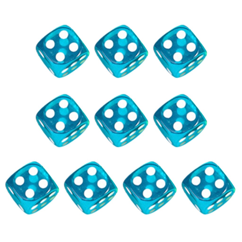 Набор игрушечных кубиков для обучения математике Маленькие Красочные акриловые 6-сторонние кубики с точками