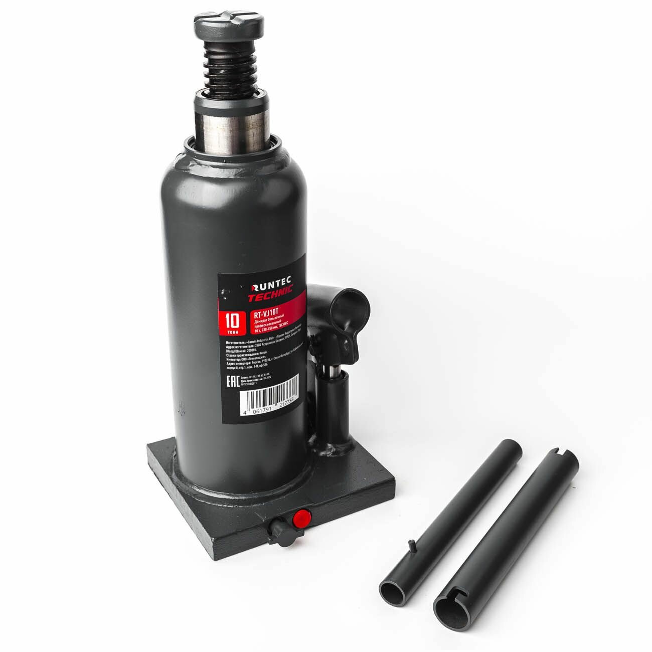 RUNTEC RT-VJ10T Домкрат бутылочный профессиональный 10 т, 230-450 мм TECHNIC
