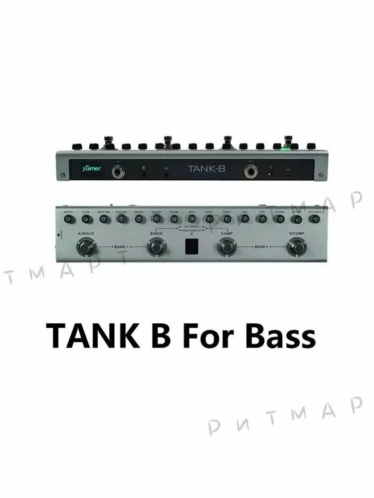 KNOW EASY-Гитарная Педаль M-vave Tank-B С Несколькими Эффектами 36 Пресетов 9 Слотов Предусилителя 3-полосный Эквалайзер 8 Слот IR Cab 3 Эффекта Модуляции/задержки/реверберации(зеленый)