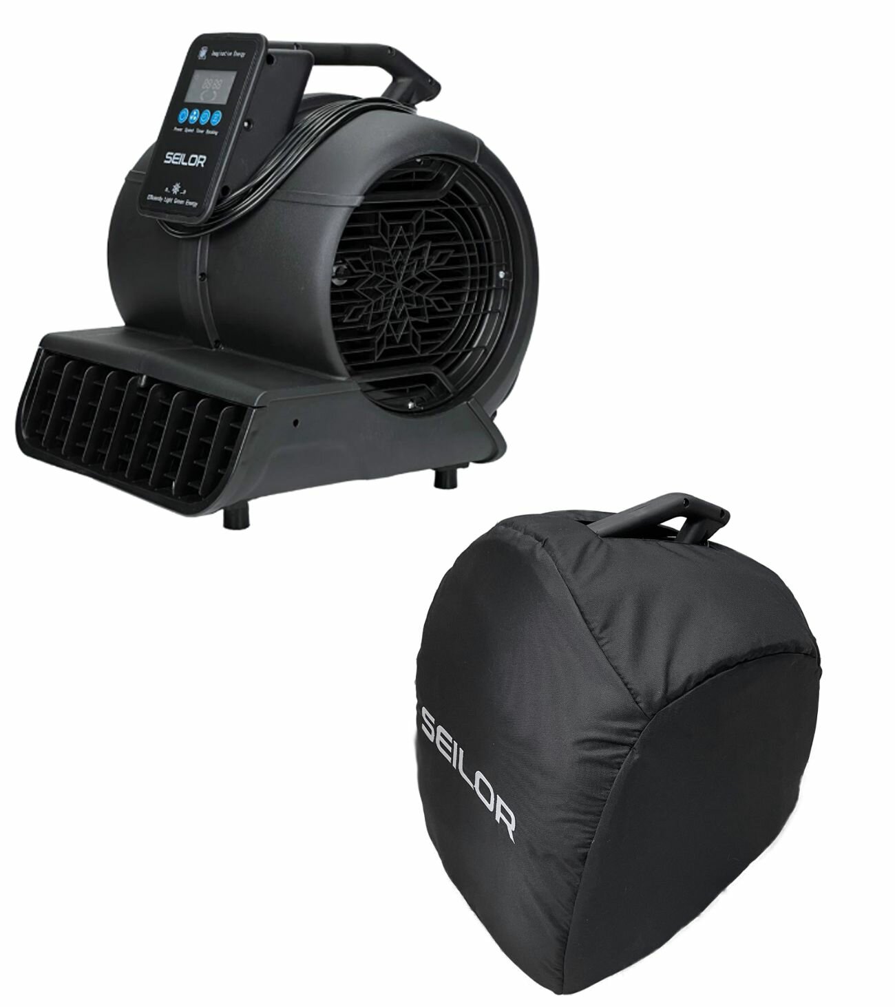 Фен для сушки ковров и мебели 750W SEILOR Electronic Black с защитным чехлом -jua