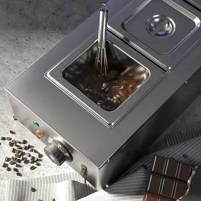 Подогреватель для шоколада TOPKITCH CS-3. три гастроемкости с крышками в комплекте, до 85 градусов-KKHTY