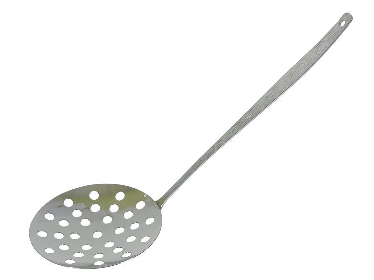 Шумовка кухонная 'Уралочка' большая, нержавеющая сталь, длина ~35см