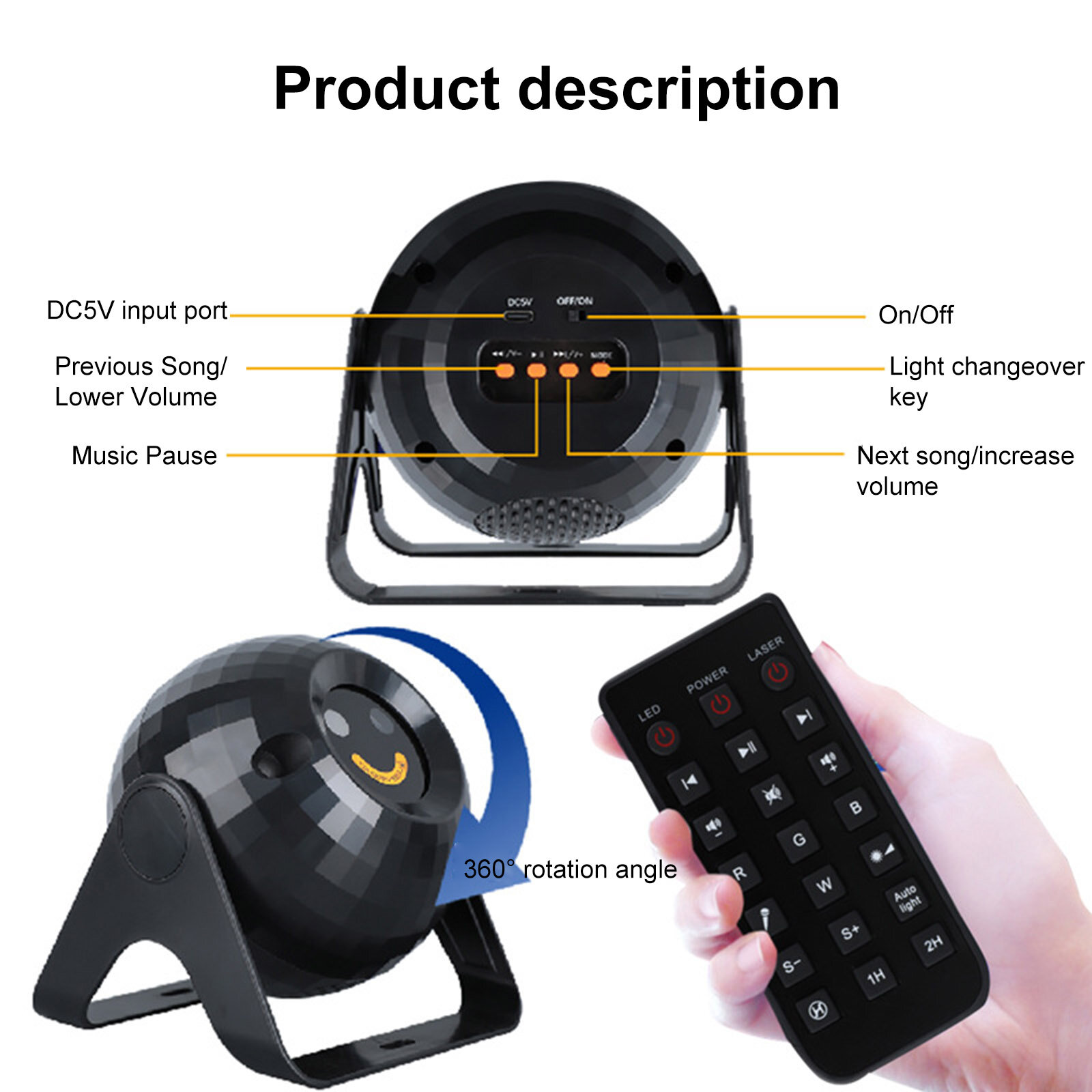 Проекционное освещение, сценическое освещение, бар, KTV, атмосфера, многоцветные внутренние проекционные светильники с дистанционным управлением