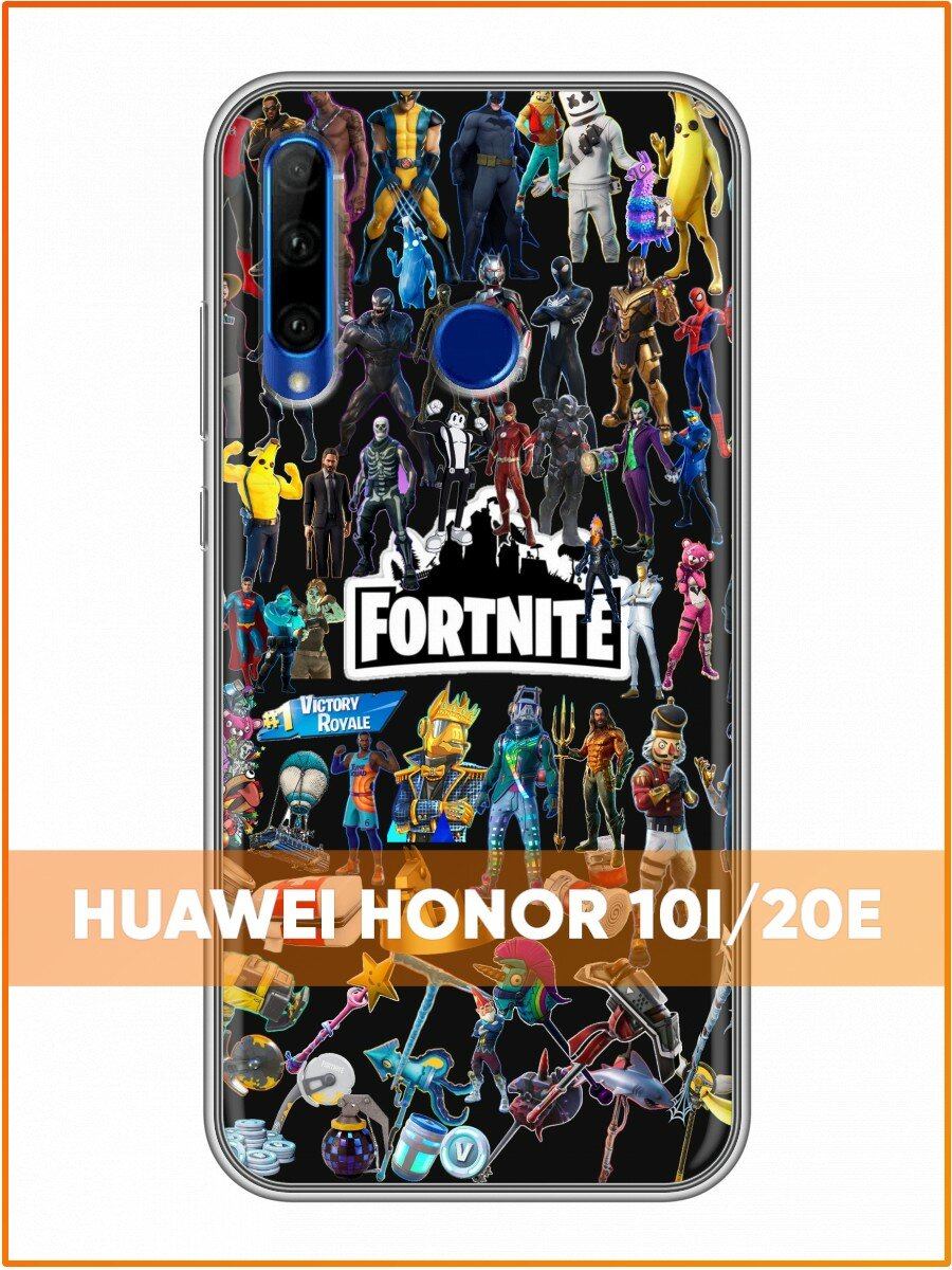 Чехол для Huawei Honor 10i, Huawei Honor 20e с принтом для мальчиков Фортнайт (Хуавей хонор 10и, Хуавей хонор 20е)