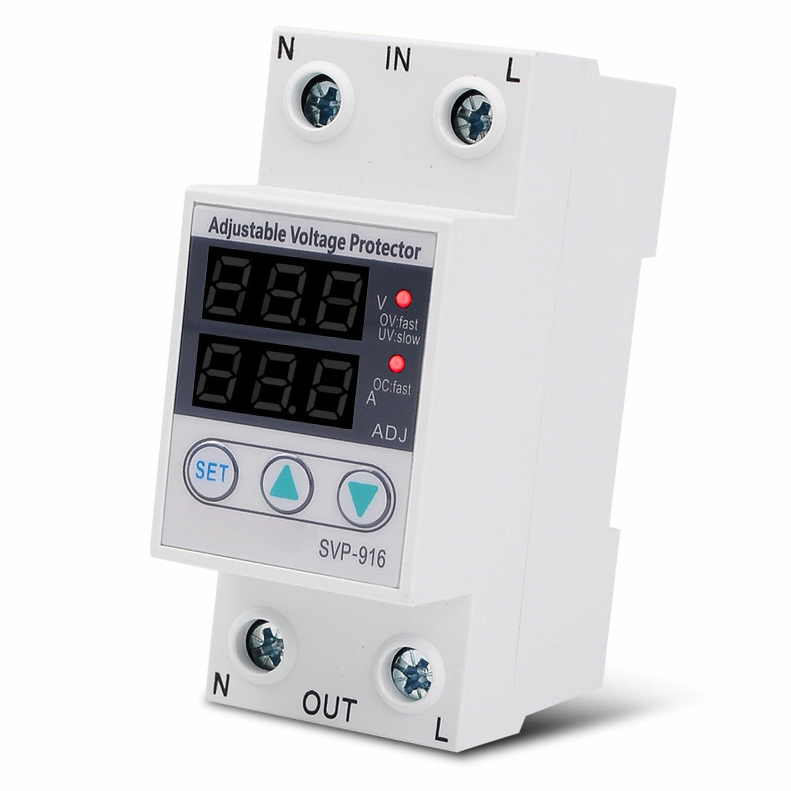 Многофункциональное УЗИП с регулируемым ограничением напряжения и самовозвратом. Двухпозиционная защита от перенапряжения и пониженного напряжения.