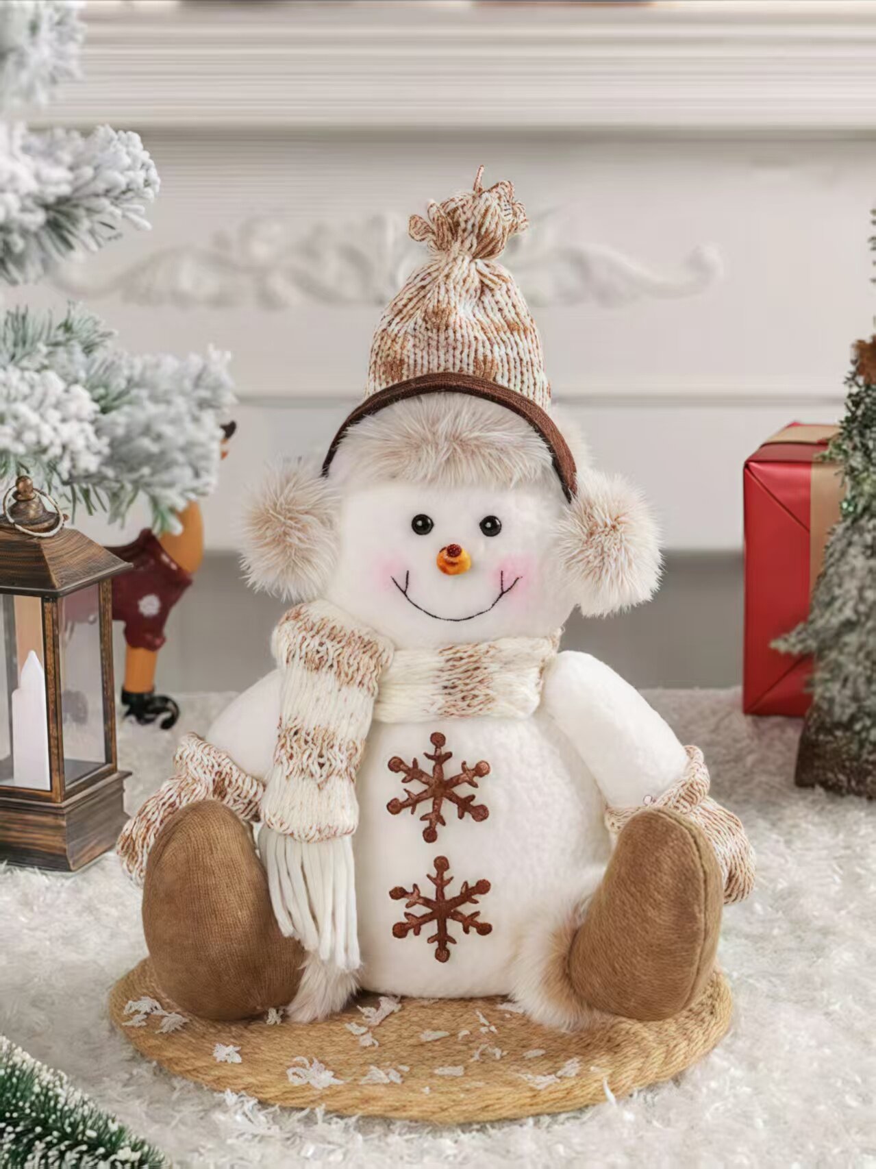 Фигуры Деда Мороза Снегурочки Снеговика Новогоднее Украшение Для Дома