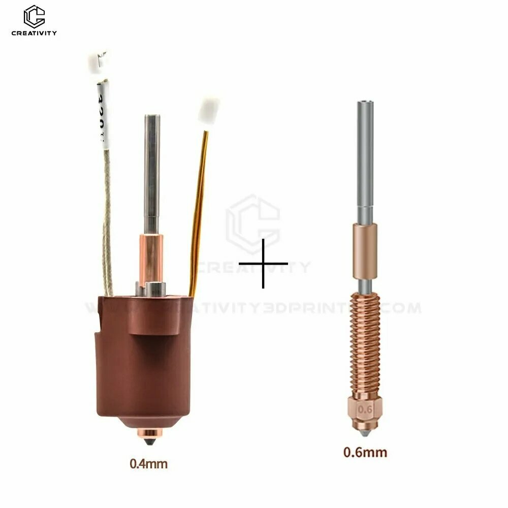 Комплект для горячего монтажа K1C/K1Max Hotend Kit Нагревательный стержень термистора 3d-принтера Creativity3D+Сопло 0,6 мм