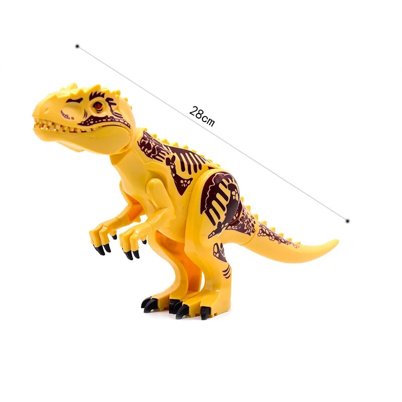 Конструктор динозавр Jurassic World, 28 см, Желтый, dinosaur 09