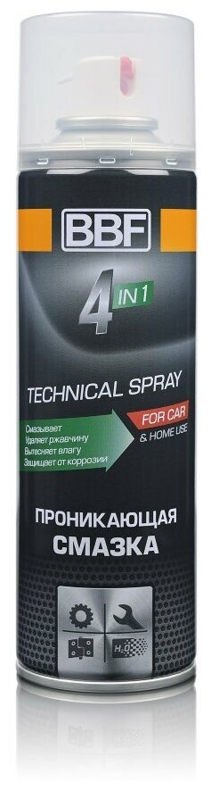 BBF SA672 Смазка проникающая 4 in1 (аэрозоль) BBF 500 мл.